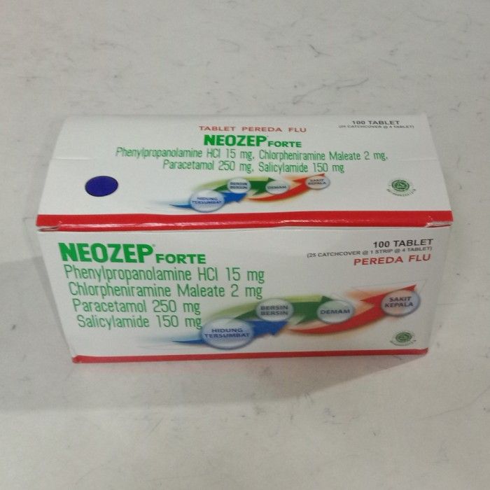neozep forte 1 box 100 tablet obat pereda flu dan demam | Lazada Indonesia