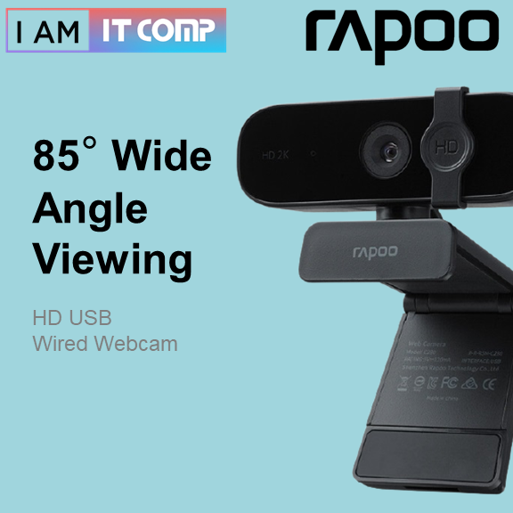 RAPOO C280 2K HD USB Webcam With Built-In Mic / Auto Focus / Video ...