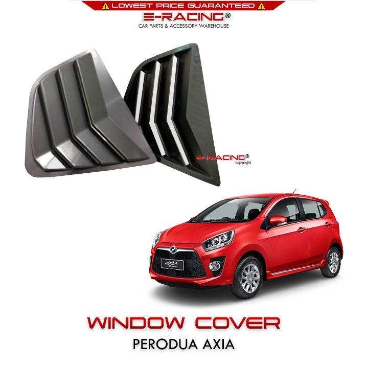 Perodua Axia Mustang 3D Side Louver Rear Triangle Window Cover ...