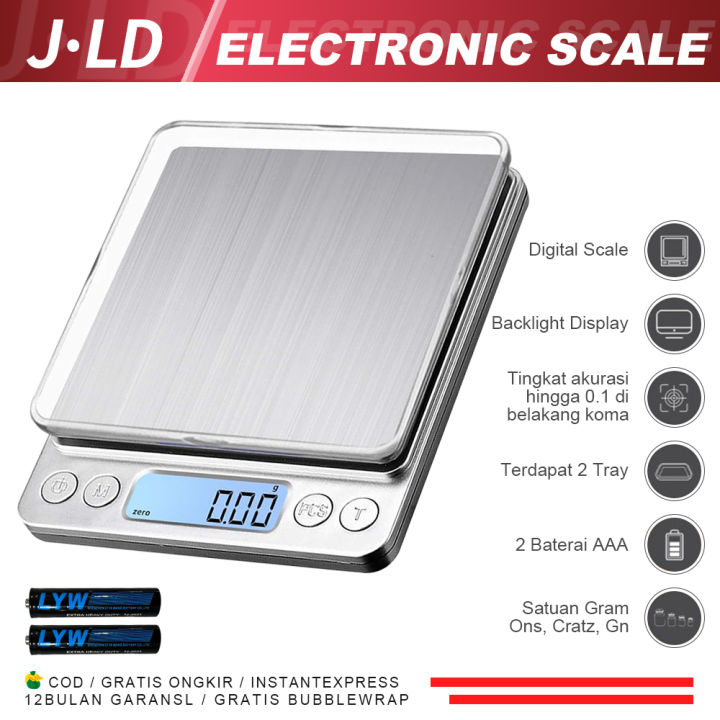 JLD Timbangan Dapur Digital 0.5G/2KG/10KG Bumbu Kue Kopi Makanan Mini ...
