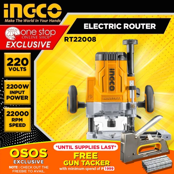Original Brand of Ingco Industrial Electric Router 2200W RT22008 •OSOS ...