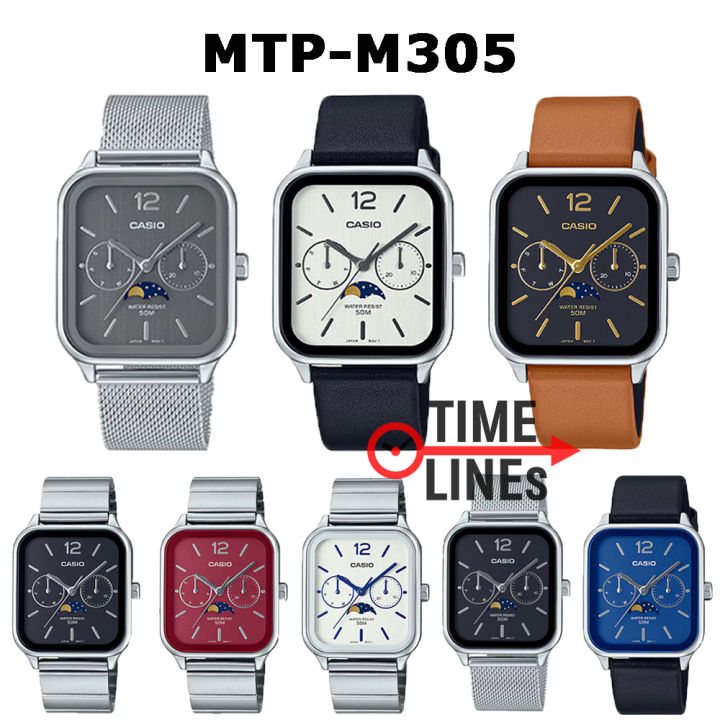 !!ประกัน1ปีและกล่อง CMG!!CASIO ของแท้ รุ่น MTP-M305 นาฬิกาข้อมือผู้ชาย ...