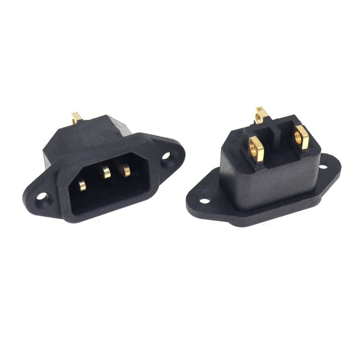 5 Pcs/Set IEC320 C14 Inlet Power Plug Socket Black AC 250V 10A 3-Pin ...