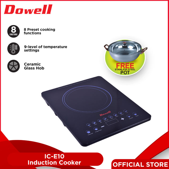 Dowell IC-E10 Induction Cooker Ceramic Glass Hob | Lazada PH