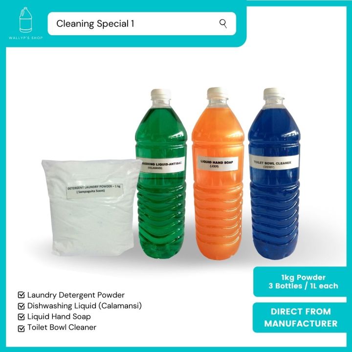 Cleaning Special 1: Dishwashing Liquid, Liquid Hand Soap, Toilet Bowl ...