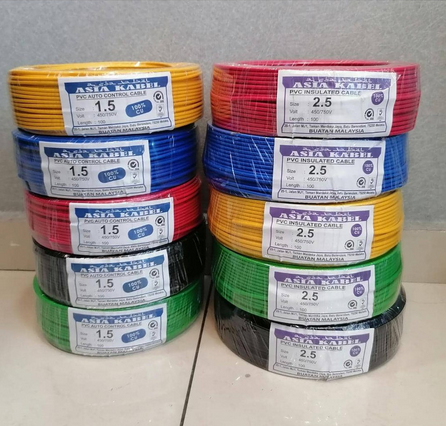 1.5MM / 2.5MM PVC Insulated Cable - ASIA (70 Meter) | Lazada