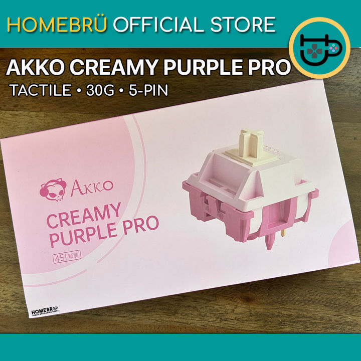 Akko Creamy Purple PRO Tactile Mechanical Keyboard Switch | Lazada PH