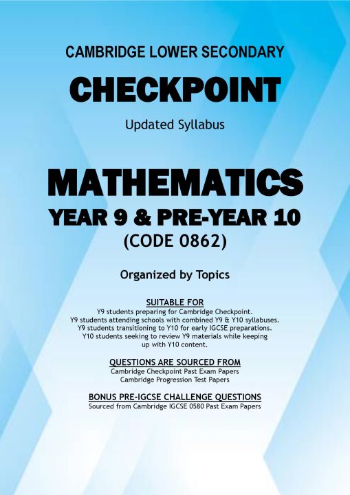 Lower Secondary Checkpoint Mathematics Year 9 & Pre-Year 10 Topical ...