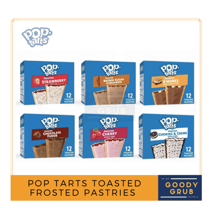 Pop Tarts Toasted Frosted Pastries Snack Biscuit | Strawberry, Cinnamon ...