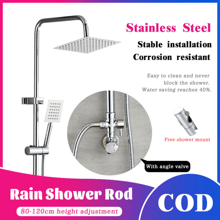 Shower Set 304 Stainless Steel Bathroom Shower height adjustable Single ...