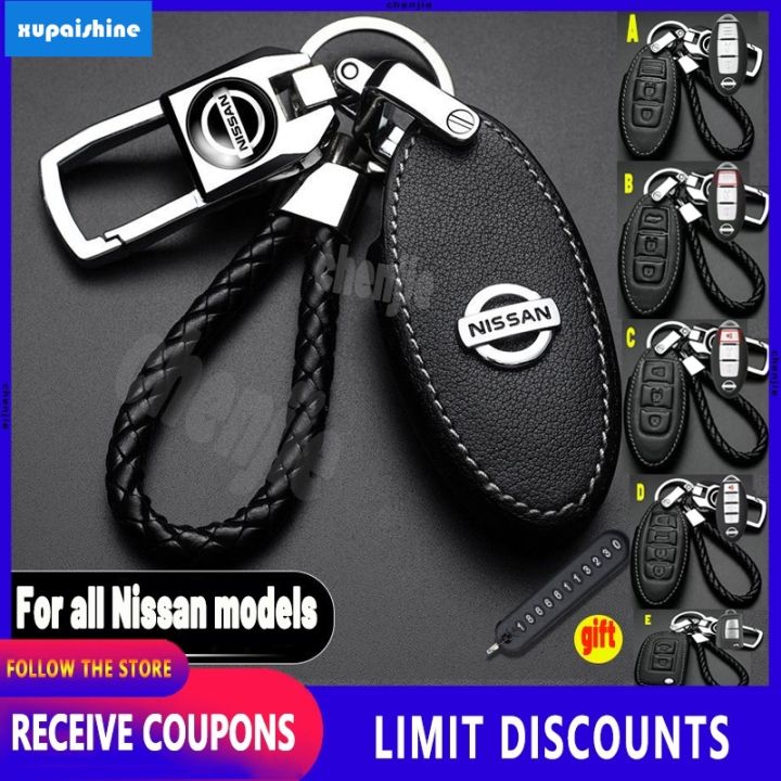【XPS】 high quality leather for Nissan key cover Remote key case with ...