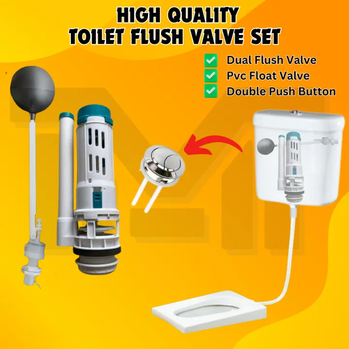 SF Push Button Plastic Tank | Set Toilet Water Tank Valve Toilet Water ...