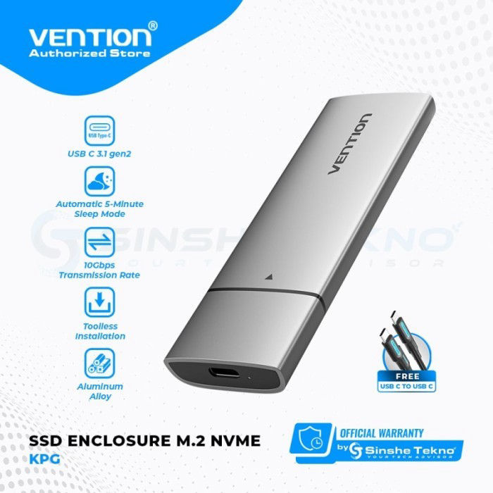 Casing NVME Vention M.2 M2 NVMe Casing SSD Enclosure - KPG Grey ...
