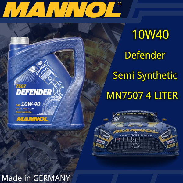 MANNOL MN7507 Defender 10W40 4 LITER Semi Synthetic Engine Oil | Lazada