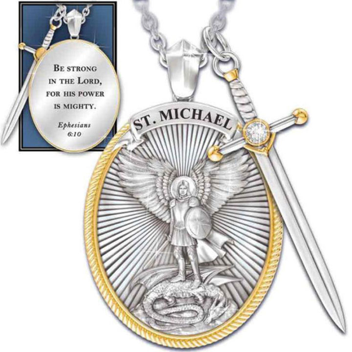 Catholic Patron Saint Pendant Michael St. Michael The Archangel Pendant ...