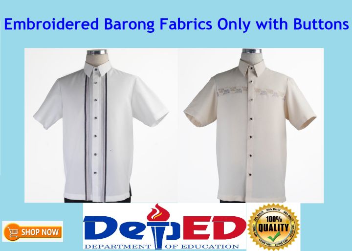 2 Pcs Ready Made Embroidered Barong Only Pants Not Included DEPED ...