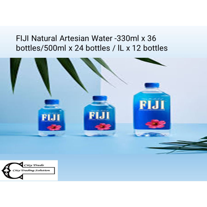FIJI Natural Artesian Water -330ml x 24 bottles/500ml x 24 bottles / lL ...