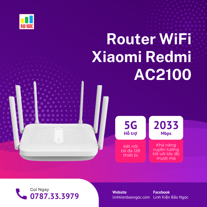Bộ định tuyến wifi Redmi AC2100 | Lazada.vn