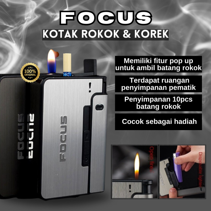 Kotak Tempat Wadah Rokok Dengan Slot Lighter / Slot Korek Api / Tempat ...