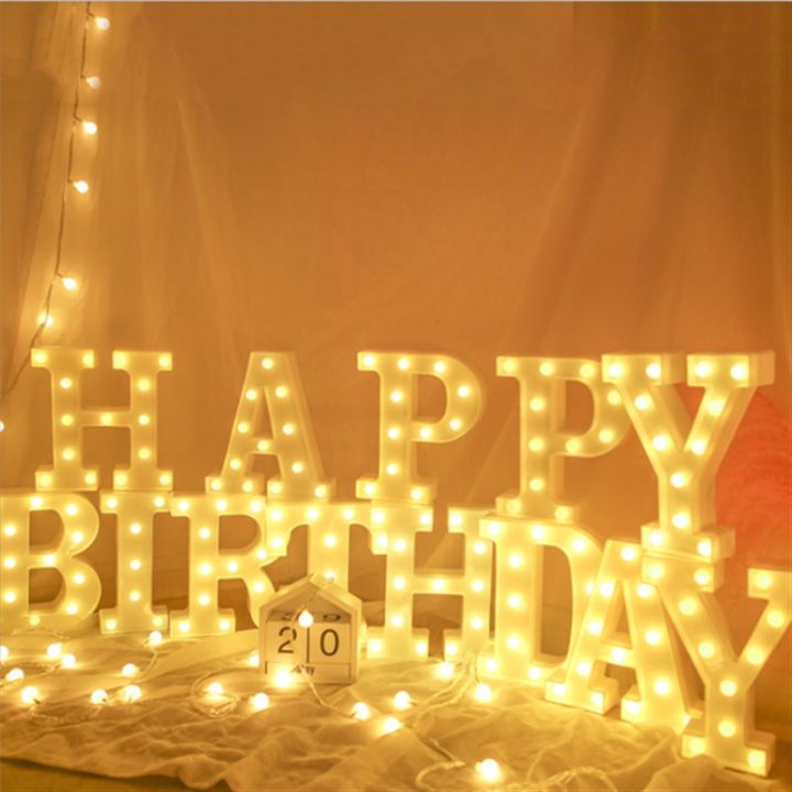 LED Letter Lights DIY Sign Light Up Letters For Night Light Wedding ...