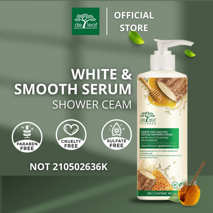 De Leaf Thanaka White and Smooth Serum Shower Cream (450ml) | Lazada