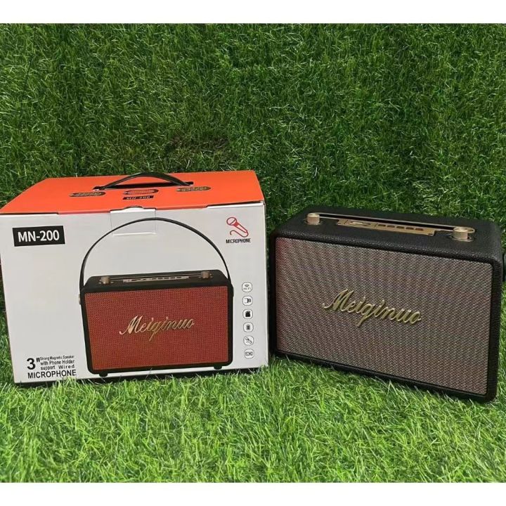 ลำโพงบลูทูธ รุ่นMN200 เสียงเบสแน่น รองรับAUX/TF/USB มีหูหิ้วพาพาง่าย เพิ่ม-ลดเสียงได้ สินค้า ...