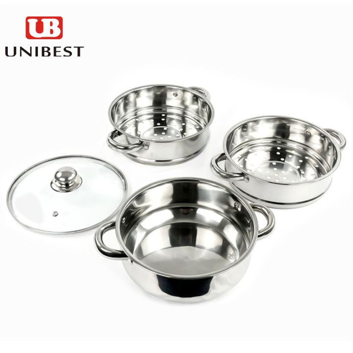 BH UB879 Stainless Steel 3-Layer Steamer Pot | Lazada PH