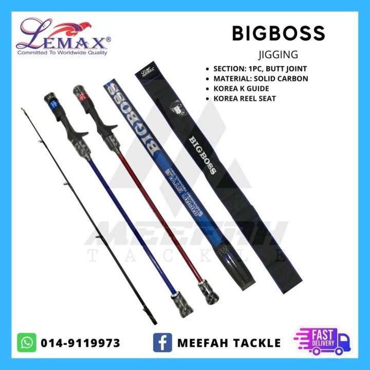 LEMAX Big Boss - Jigging Spinning Baitcasting Rod Joran Pancing Fishing ...