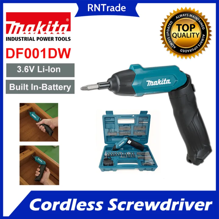 Makita DF001DW 6.0 N·m (53 in.lbs.) In-Line Cordless Screwdriver 3.6V ...