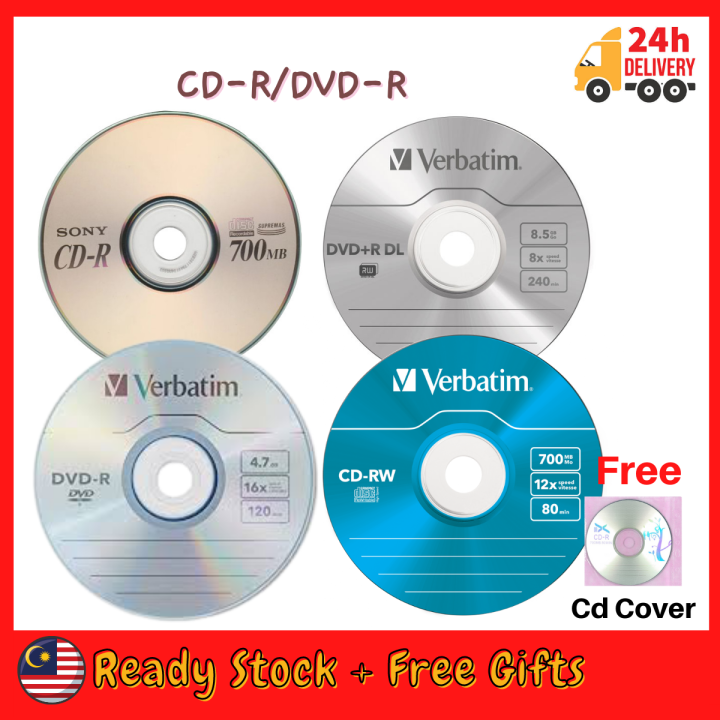 CD-R / DVD-R Blank Disc Blank + Cover 700MB / 4.7GB / 8.5GB Data ...
