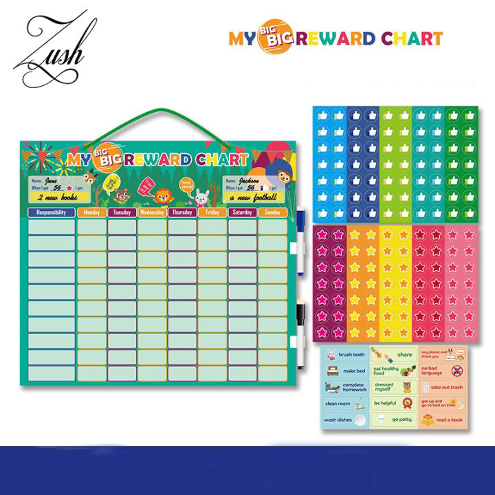 ZUSH - Kids Reward Chart for good behaviour | Lazada Singapore