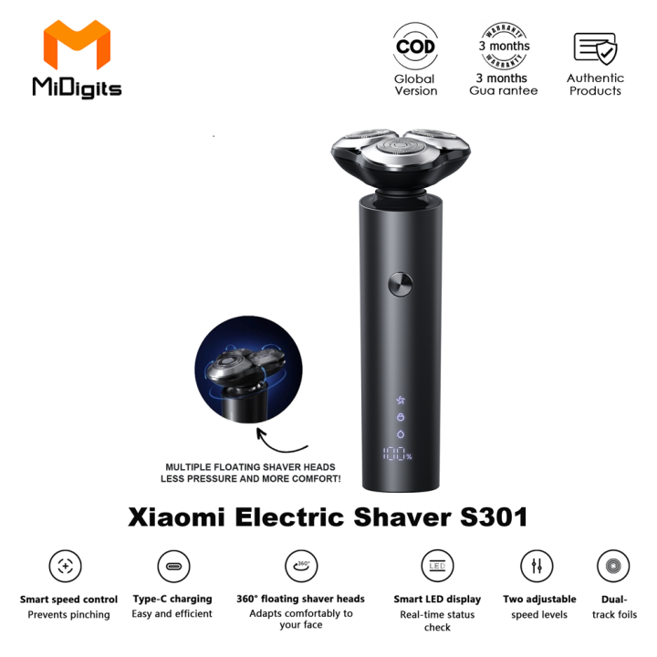 Xiaomi Electric Shaver S301 Two Speed Dual Track Foils 360° Floating ...