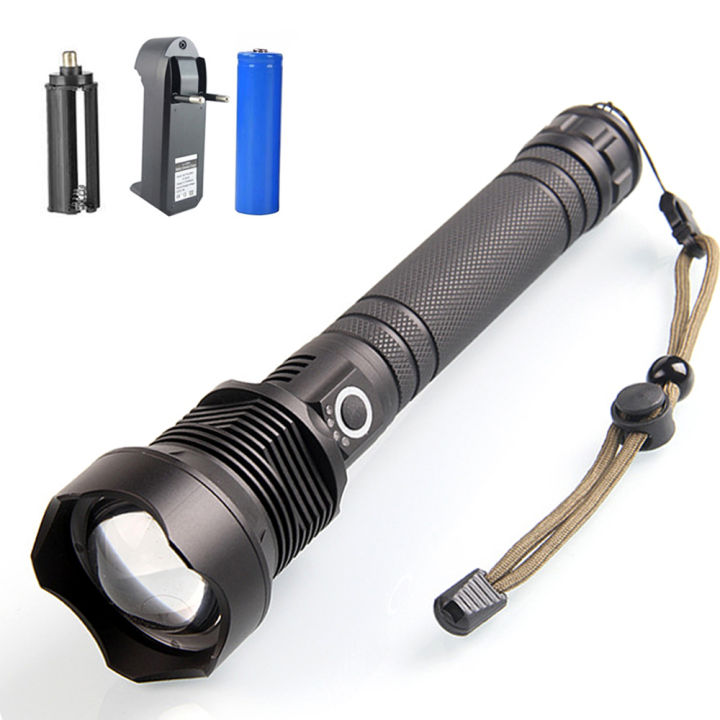 Senter Led Super Terang LED Cree Long Range Zoom XHP70.2 90000 Lumens ...