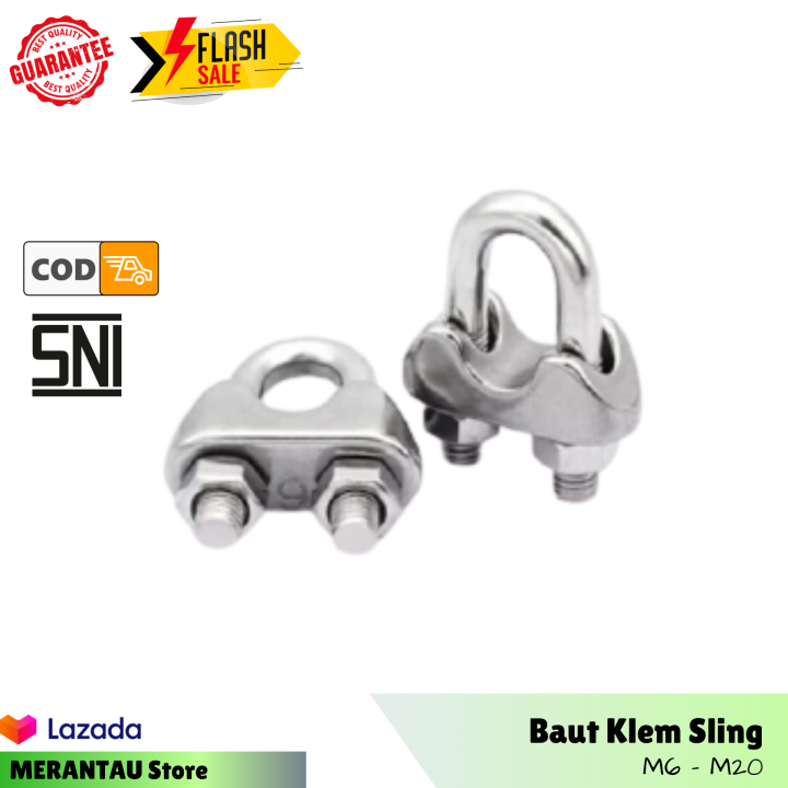 Merantau - Baut Klem Sling Baut Clamp Ukuran M6 / M8 / M12 / M13 / M16 ...