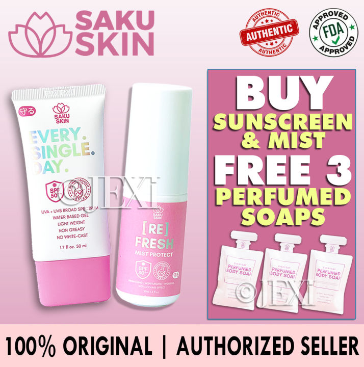 BUY 1 TAKE 1 Saku Skin Every Single Day Sunscreen / Re Fresh Mist ...