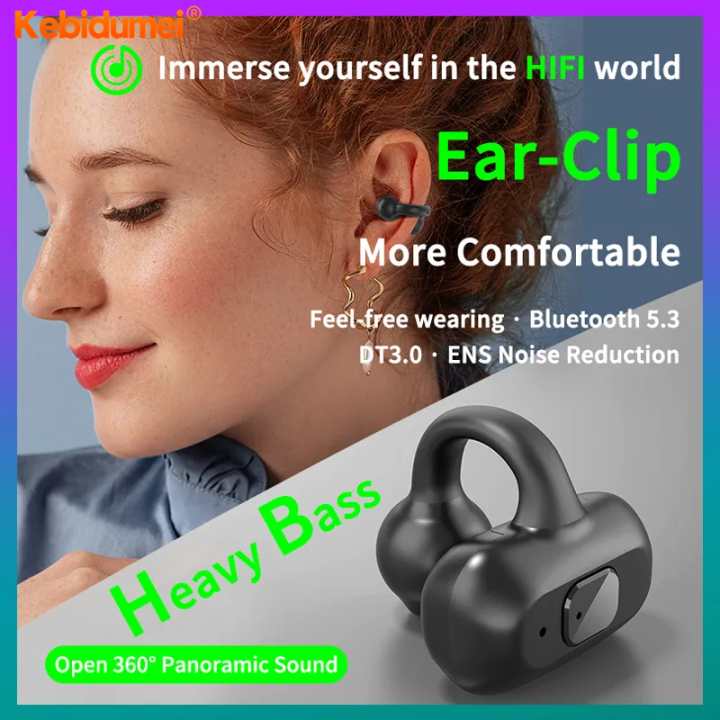 Kebidumei tai-clip Tai nghe không dây Bluetooth 5.3 mở 360 ° toàn cảnh ...