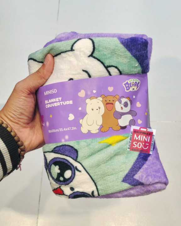 MINISO 🆕 Selimut Lembut WE BABY BEARS Collection (90x120cm | Lazada ...