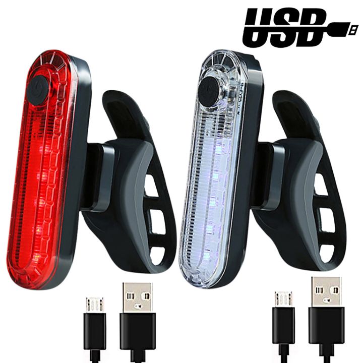 Rear Bike Tail Light USB Rechargeable, Red Ultra Bright Taillights Fit ...