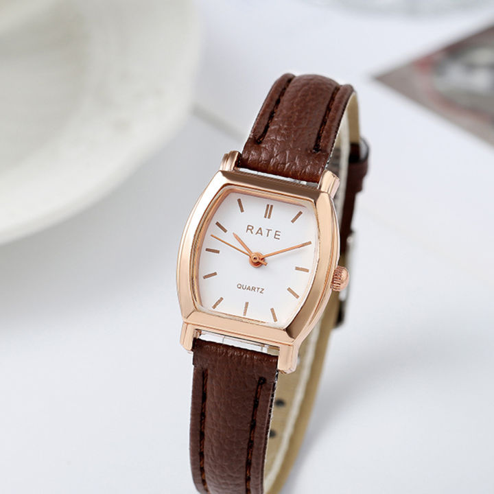 Litian Vintage Square Dial Women Watch Leather Band Ladies Elegant ...