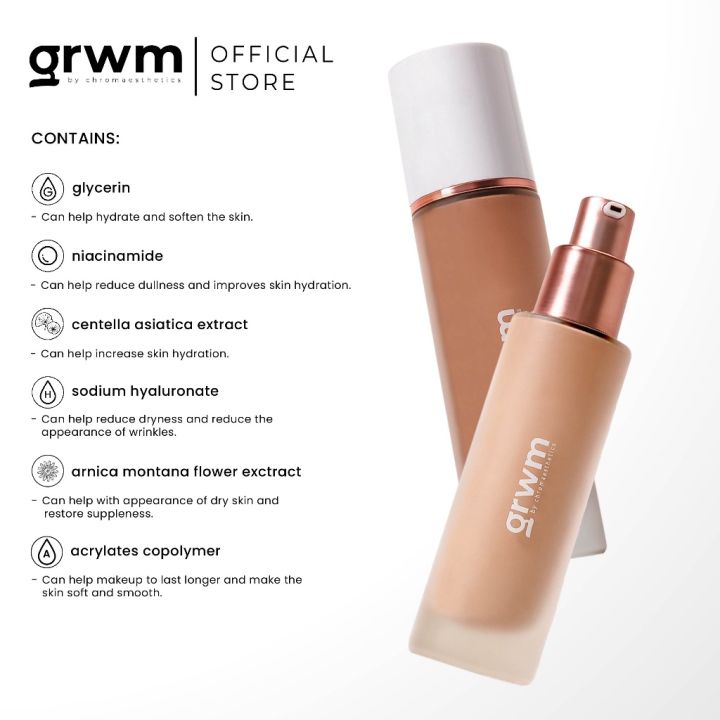 ,,GRWM Cosmetics Shade Finder - Radiant Skin Foundation | Lazada PH