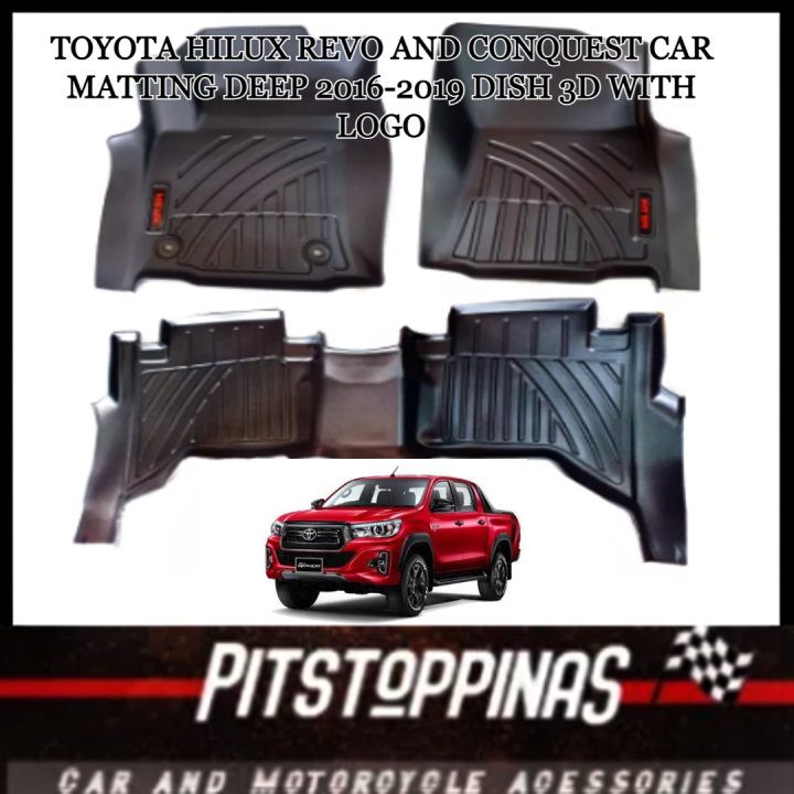 Toyota Hilux Revo and Conquest Car Matting Deep 2016-2019 Dish 3D with ...