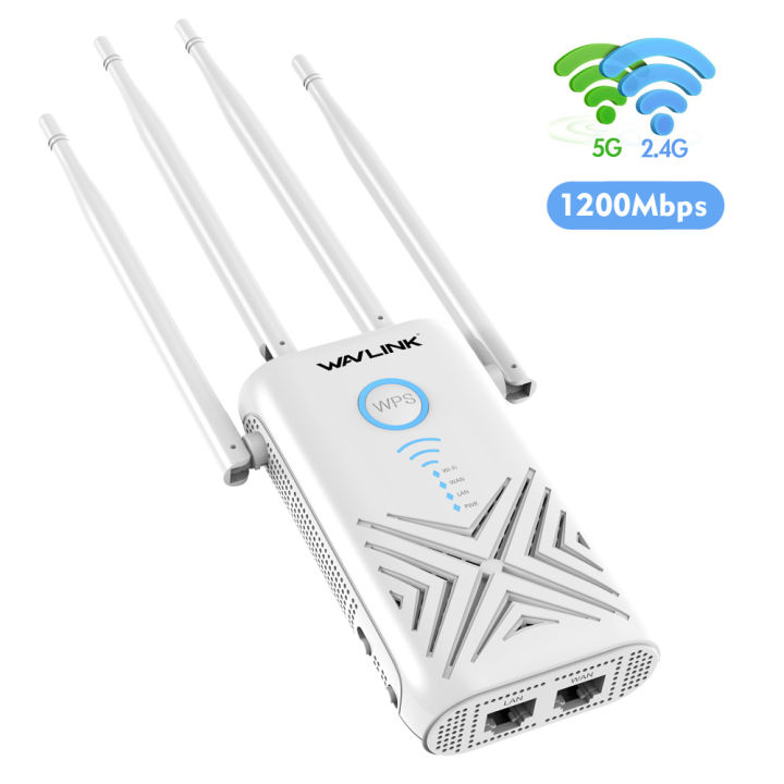 Wavlink AC1200 High Power Dual Band Wi-Fi Gigabit Range Extender ...