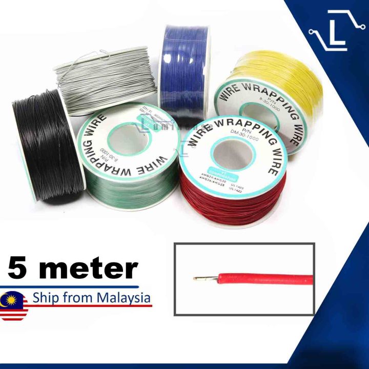 [Luminense] 5 meter AWG30 AWG 30 Wrapping Wire Single Strand Copper ...