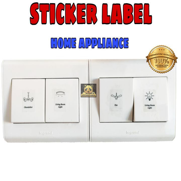 Sticker label/switch icon sticker/wording label/wall switch label/home ...
