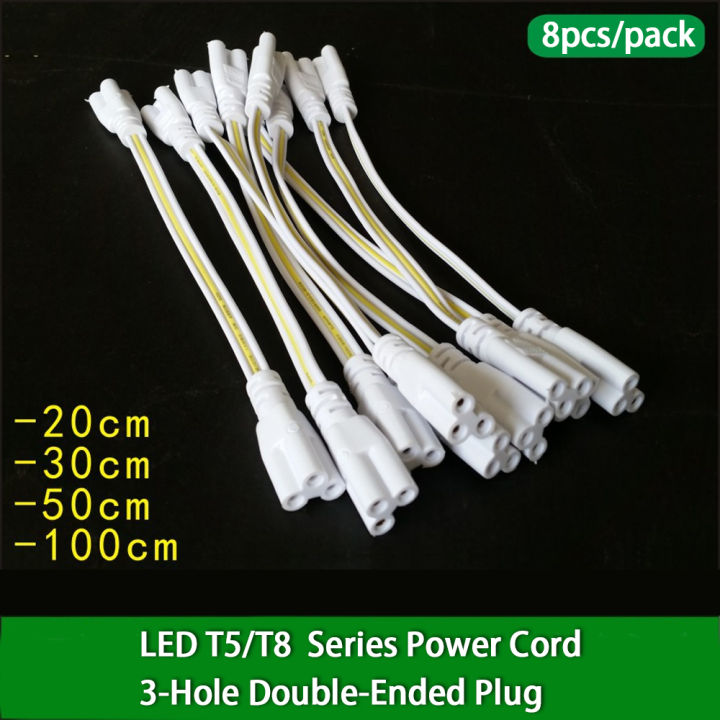 (8ชิ้น/แพ็ค) T8 T5หลอด LED เชื่อมต่อคอนเนคเตอร์โคมไฟฟลูออเรสเซนต์ปลั๊กตัวเมียสายทองแดง3ขาปลายคู่ ...