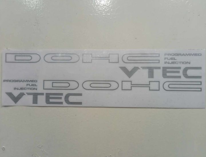 Vtec DOHC/ SOHC decal for civic ef 89-92 Computer cut on premium grade ...