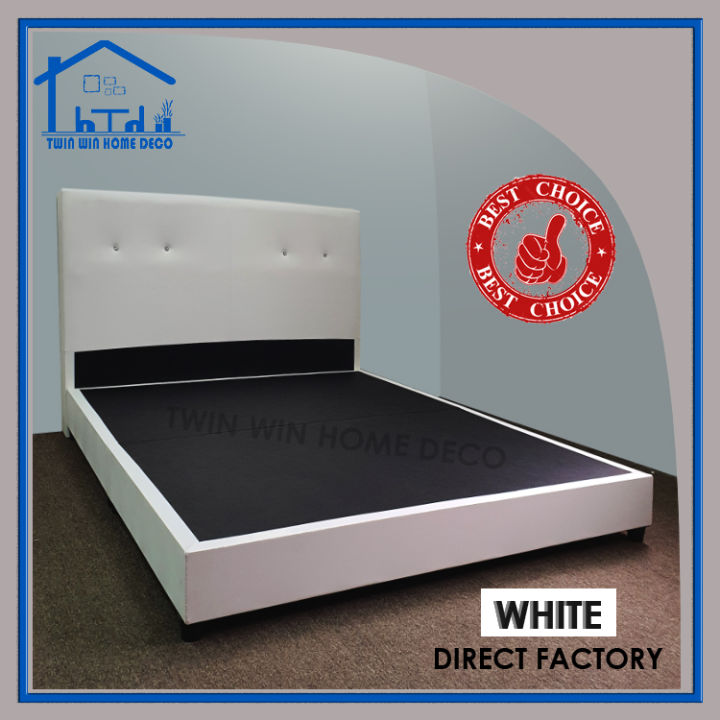 Twin Win EQUINOX Waterproof PVC Divan Queen Size Bed frame - Dark Brown ...