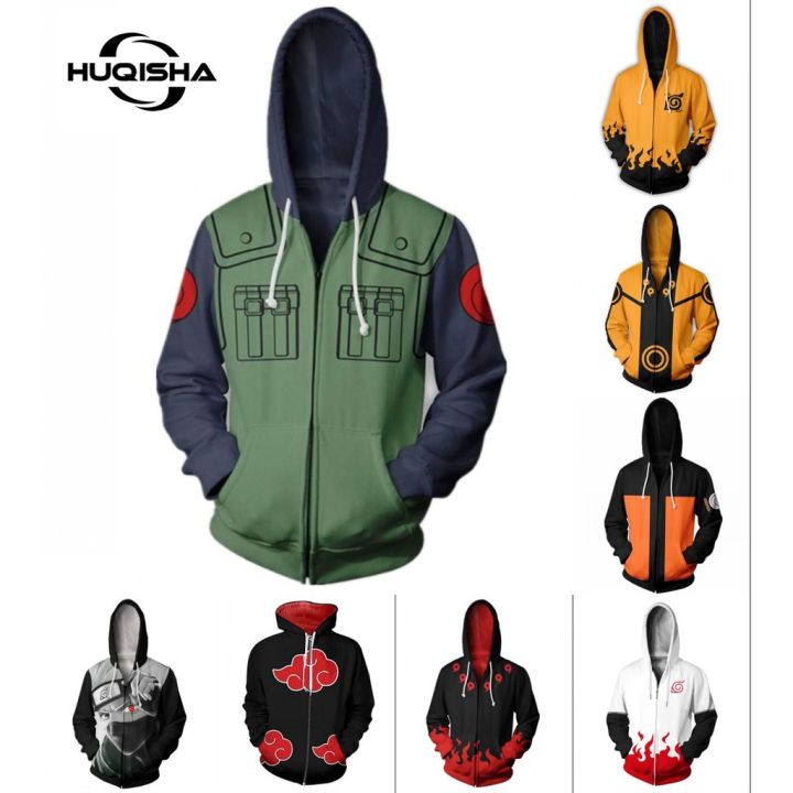 BGN Hot Anime Naruto 3D Zip Jackets Cosplay Costumes Men Hoodies ...