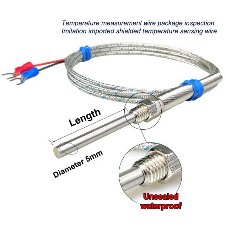 LngBo Temperature Sensor M8 Thread K-Type Thermocouple Temperature ...