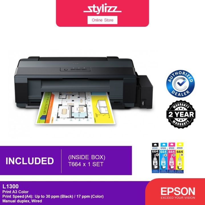 Epson L1300 L11050 A3 Ink Tank Printer (PRINT ONLY) | Lazada